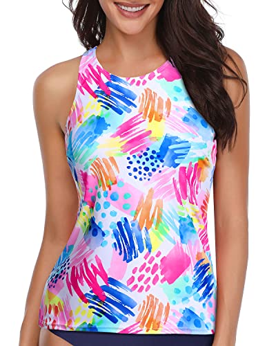 Unique Soft Stretchy Smooth Fabric Tankinis For Summer Beach-Colorbloc ...